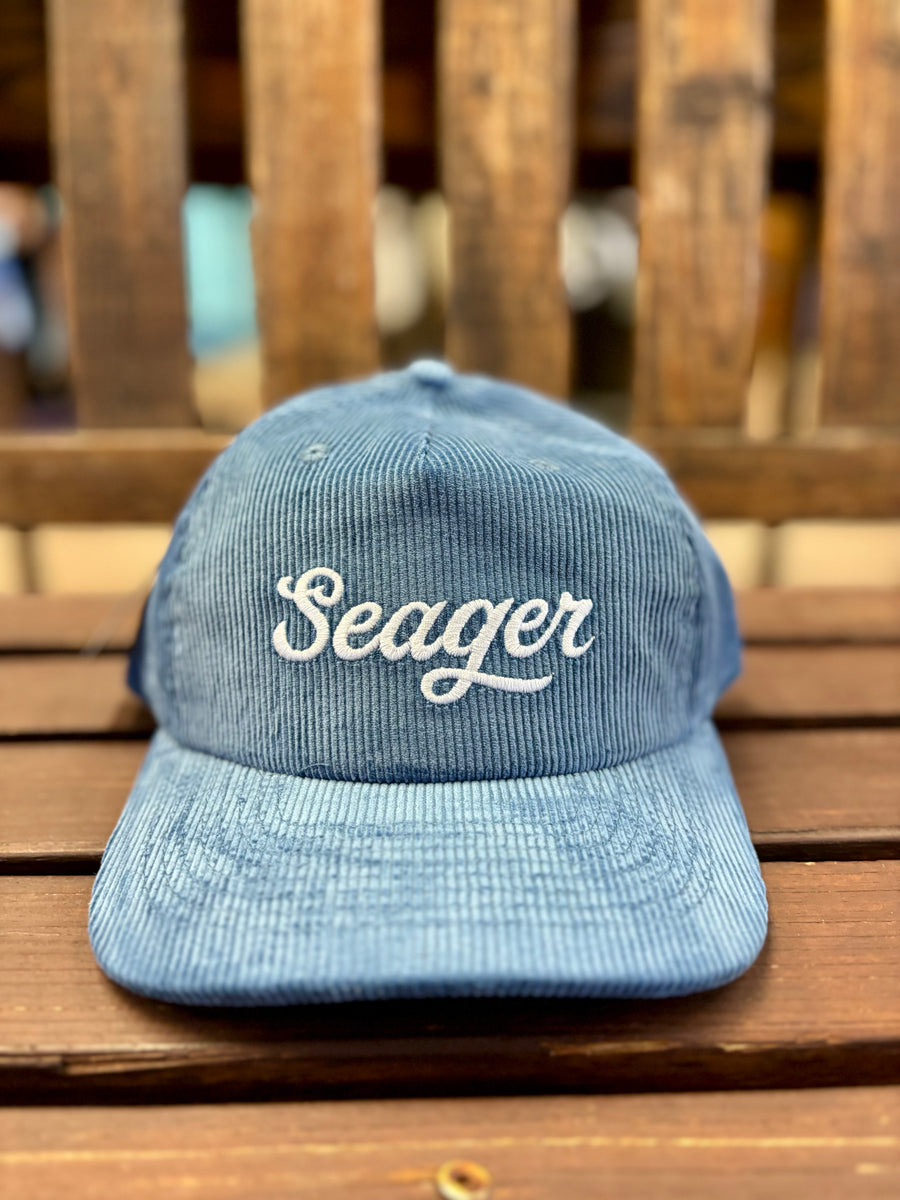 Seager "Big Cord" Blue Corduroy Cap – Byrd's Western Store